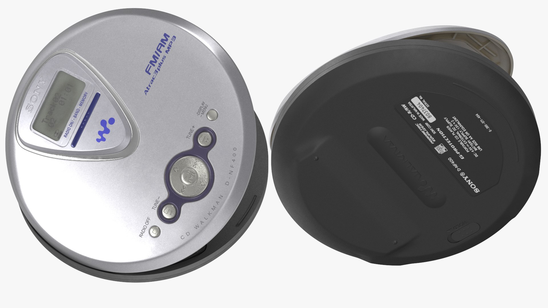 3D Walkman Sony Portable CD Player Open Model - TurboSquid 2325169