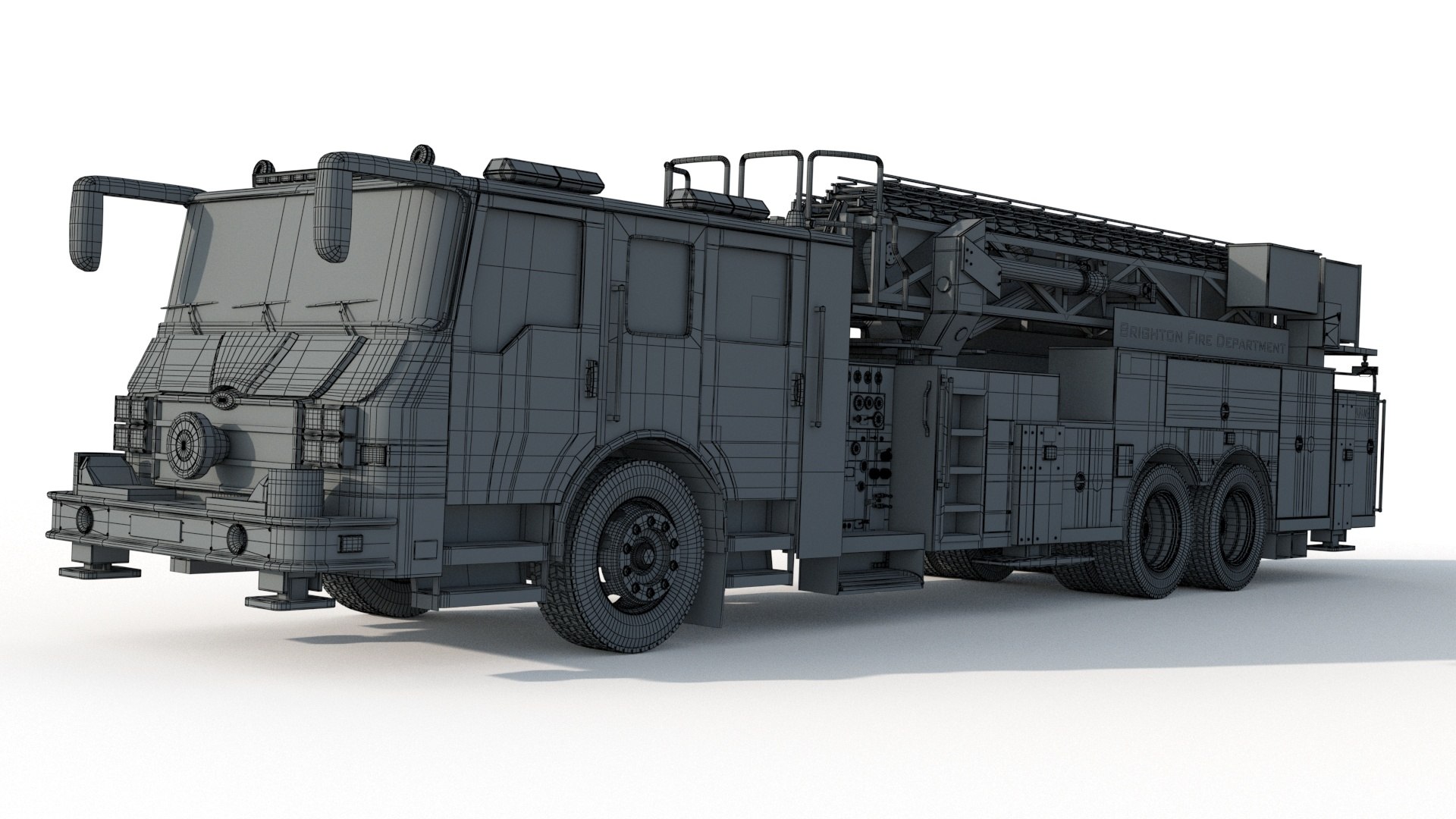 3D Model Brighton Fire Aerial Pierce - TurboSquid 2291480