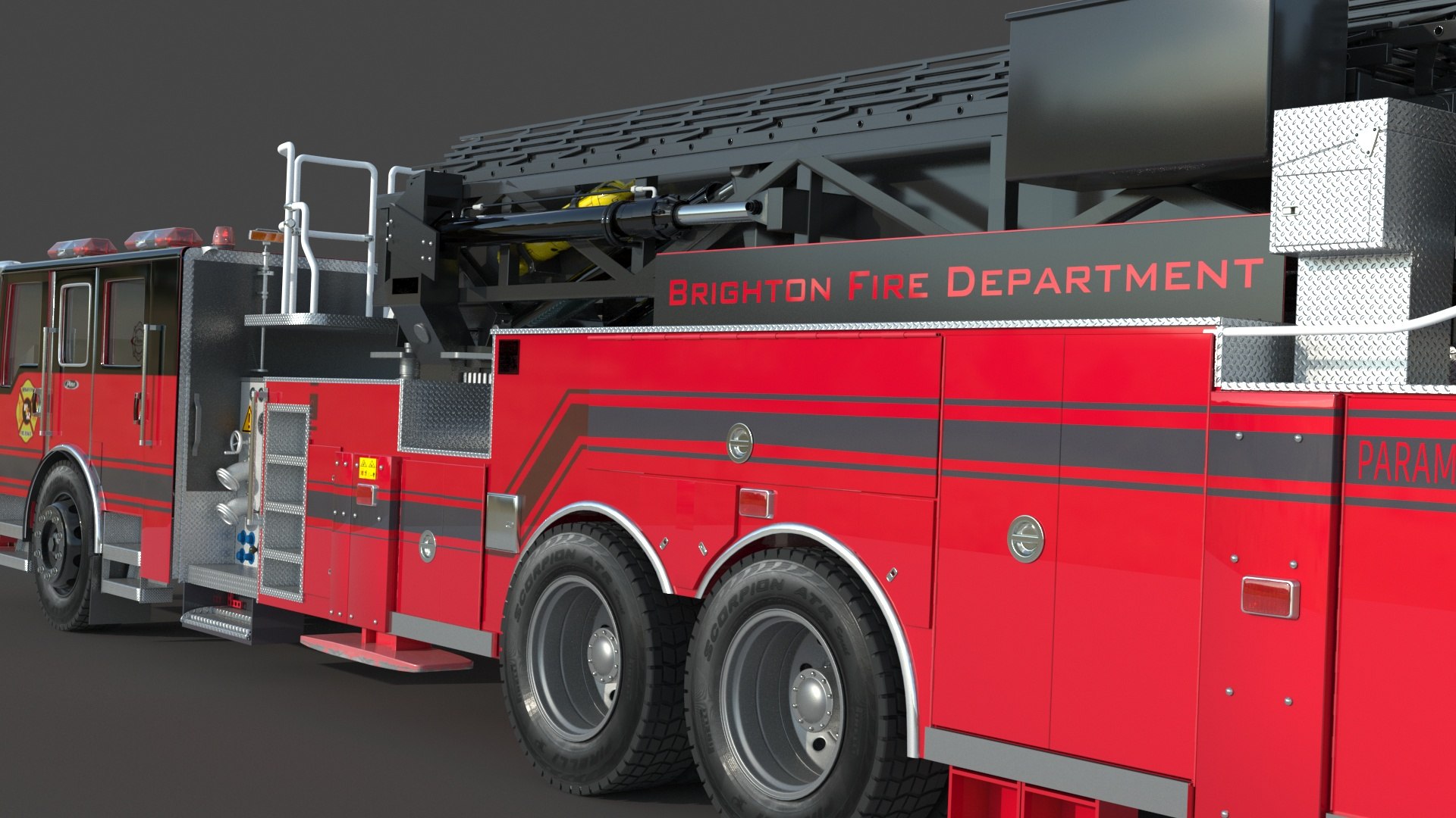 3D Model Brighton Fire Aerial Pierce - TurboSquid 2291480
