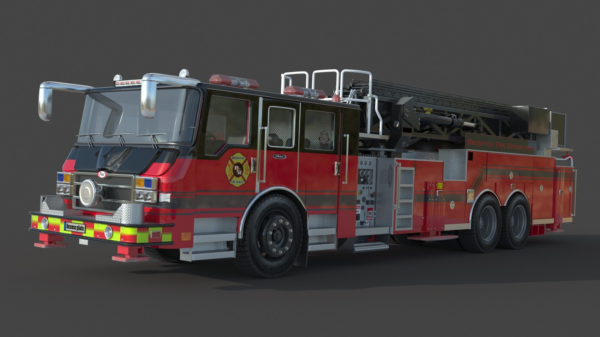 3D Model Brighton Fire Aerial Pierce - TurboSquid 2291480