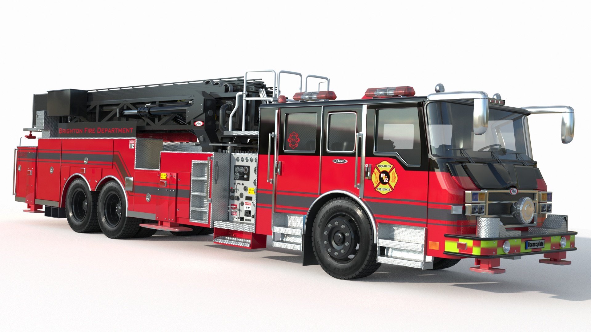 3D Model Brighton Fire Aerial Pierce - TurboSquid 2291480