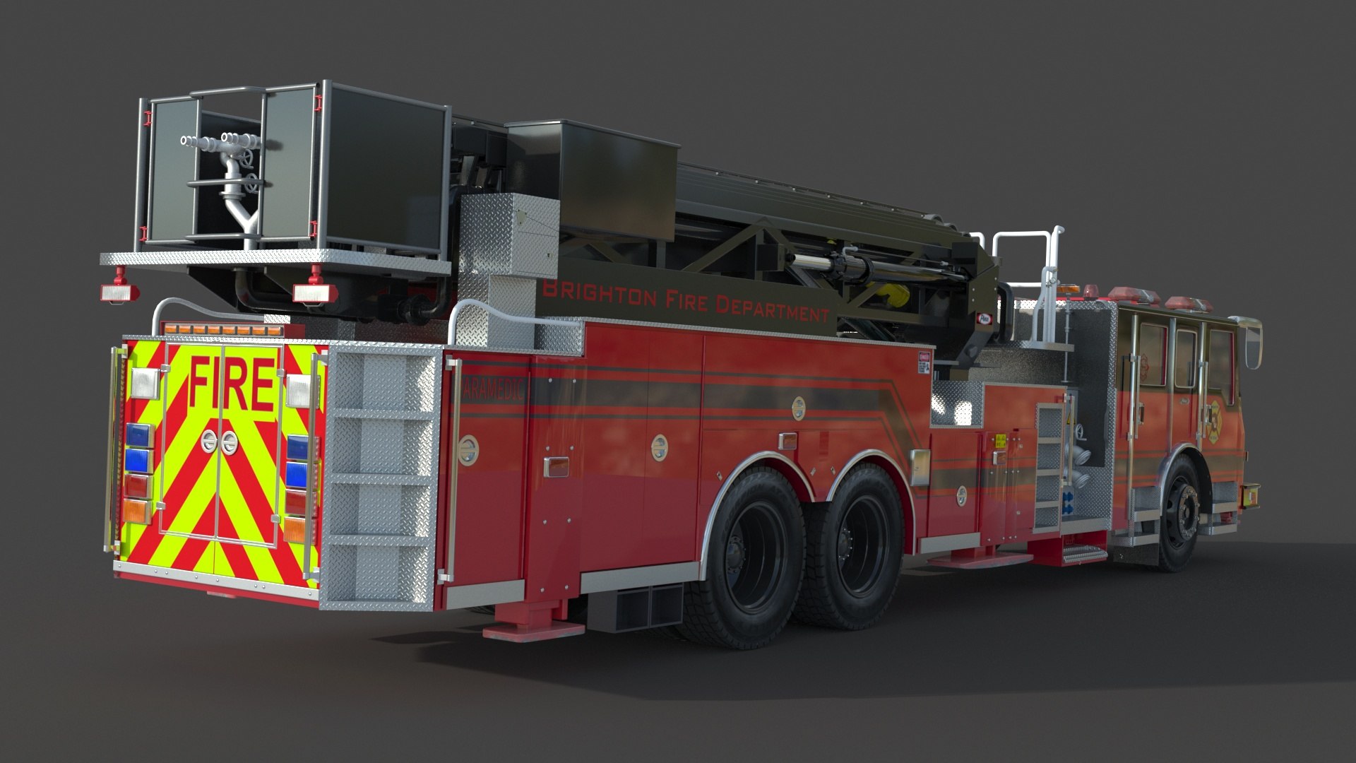 3D Model Brighton Fire Aerial Pierce - TurboSquid 2291480