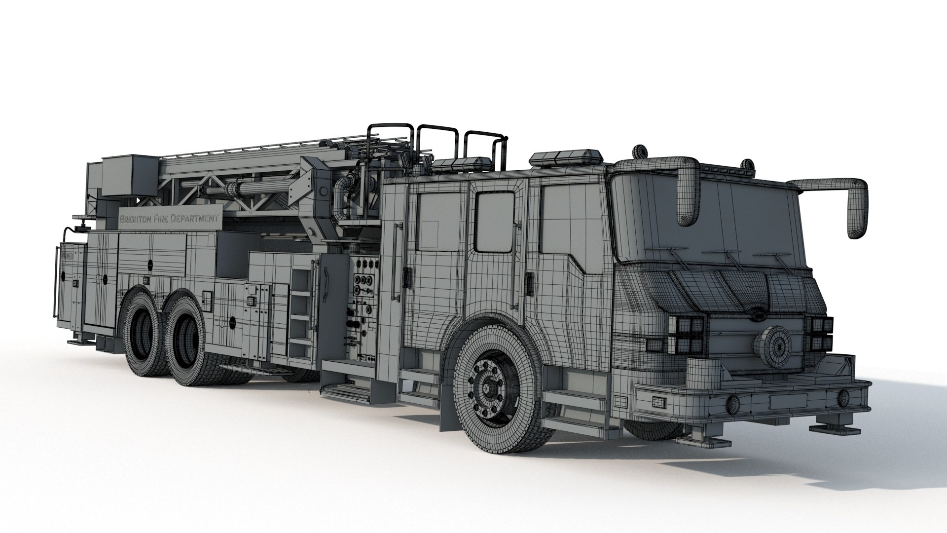 3D Model Brighton Fire Aerial Pierce - TurboSquid 2291480