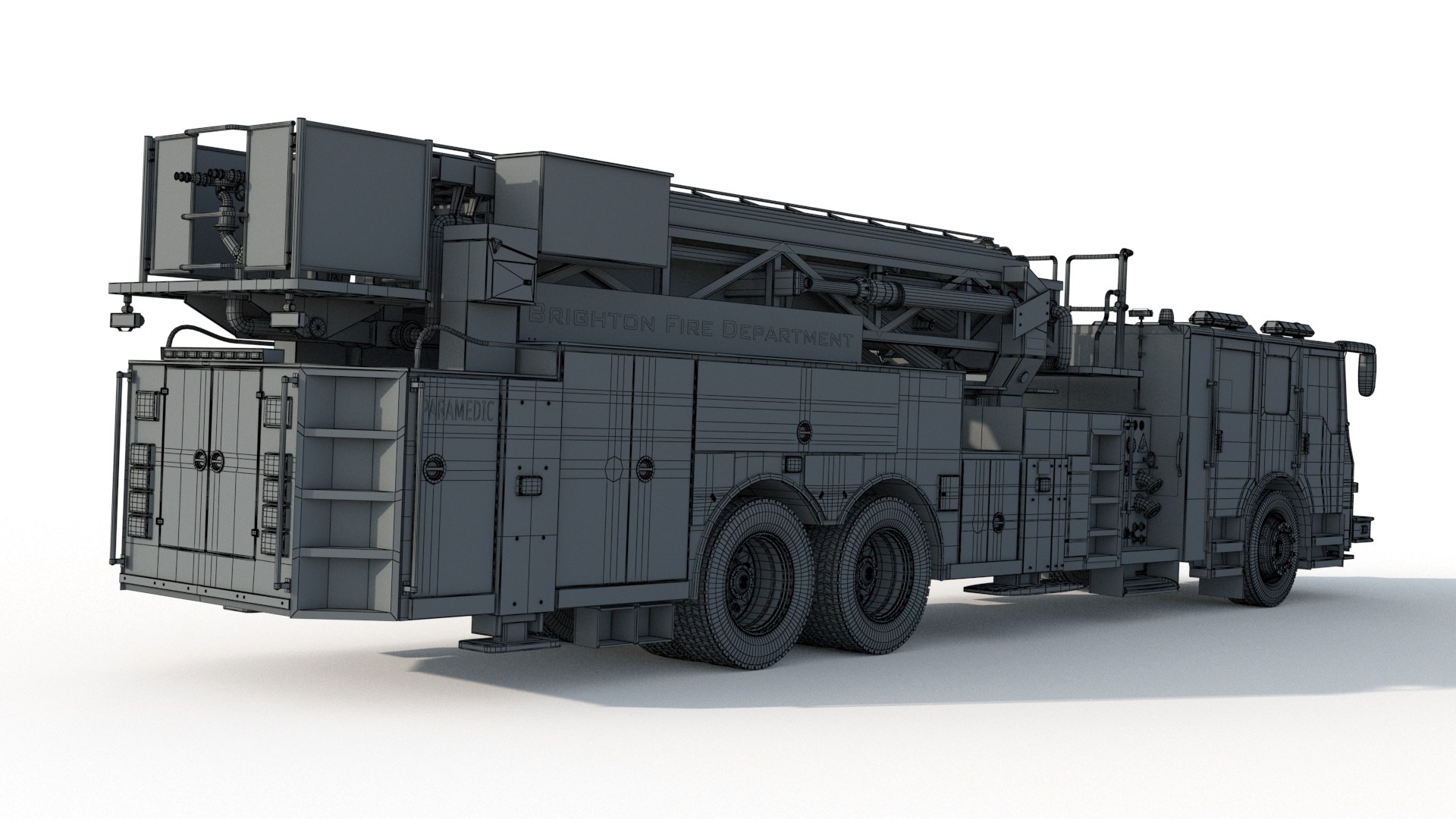 3D Model Brighton Fire Aerial Pierce - TurboSquid 2291480