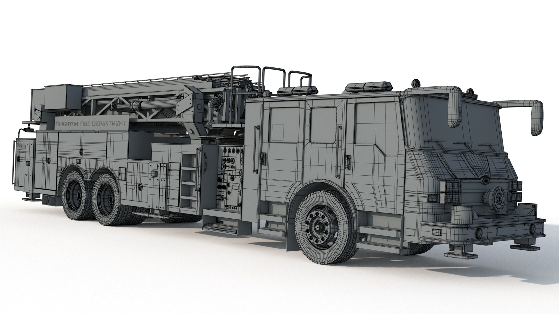 3D Model Brighton Fire Aerial Pierce - TurboSquid 2291480