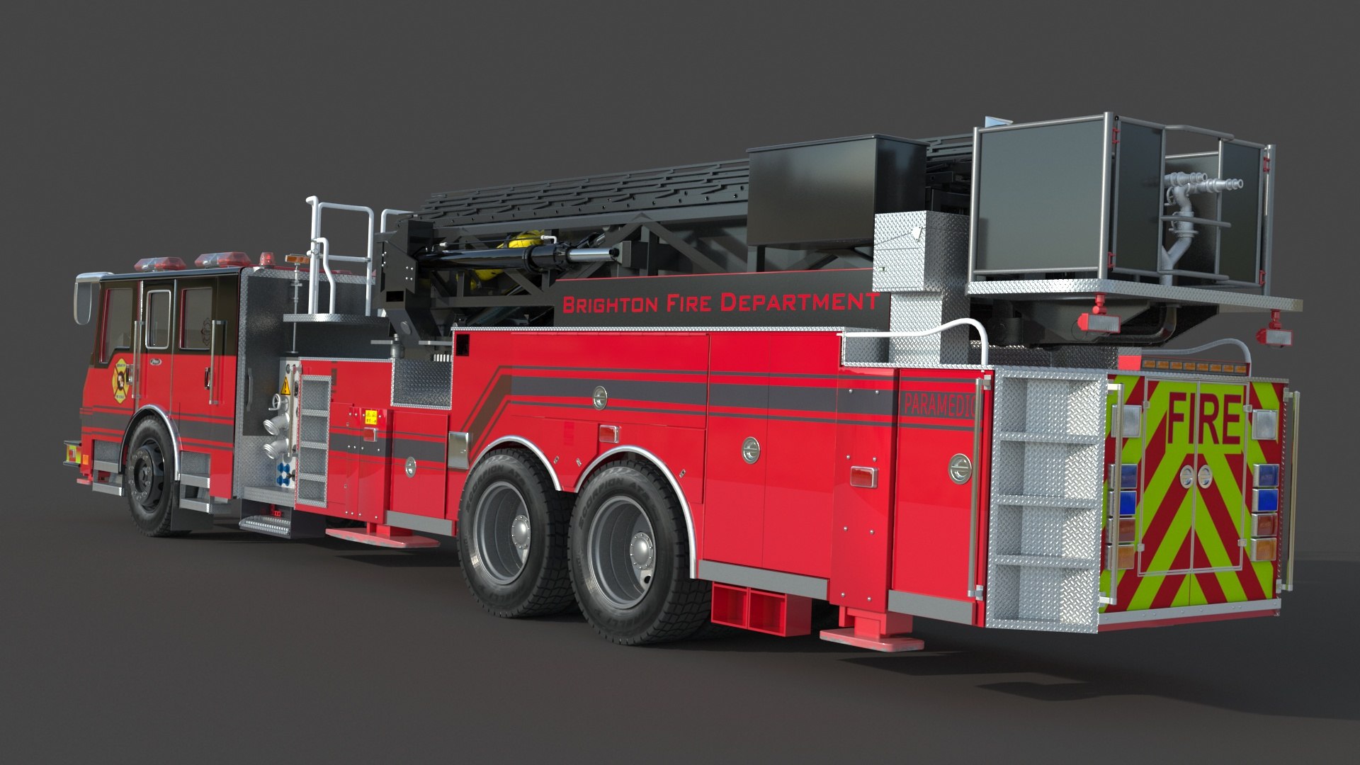 3D Model Brighton Fire Aerial Pierce - TurboSquid 2291480