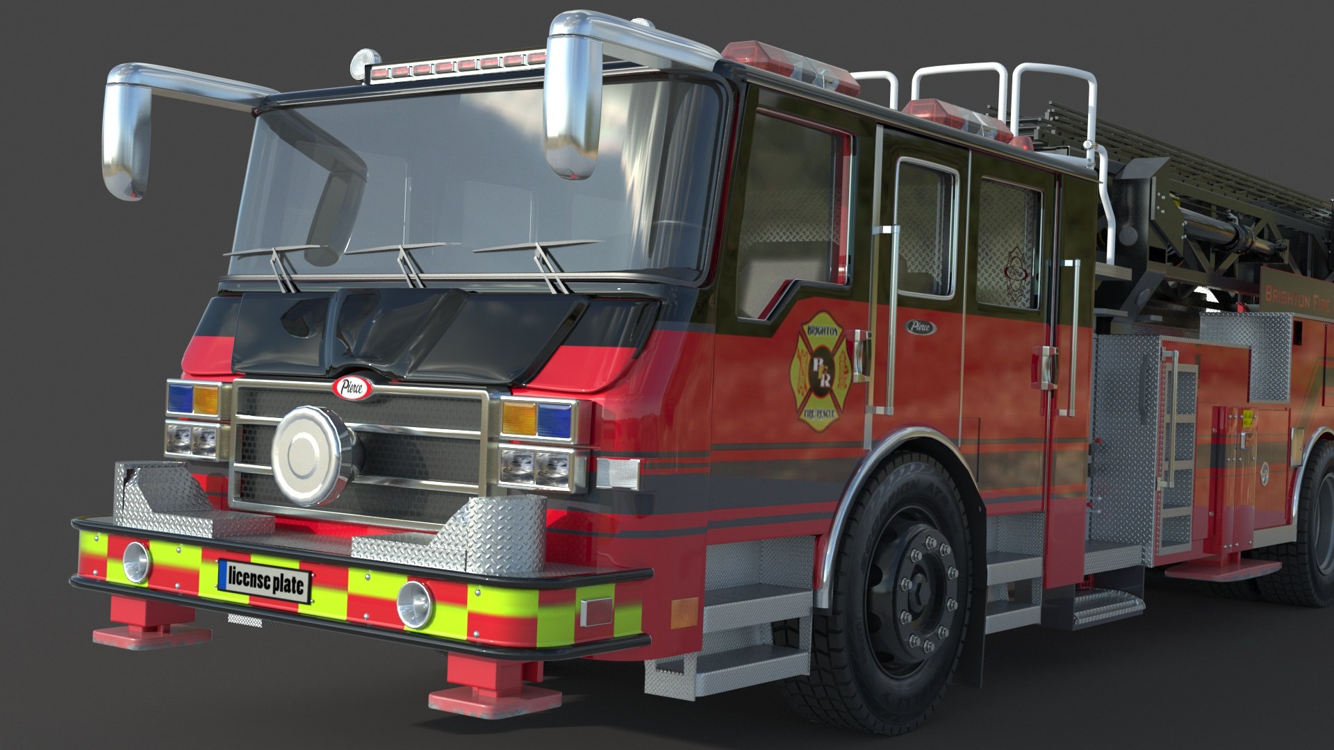 3D Model Brighton Fire Aerial Pierce - TurboSquid 2291480