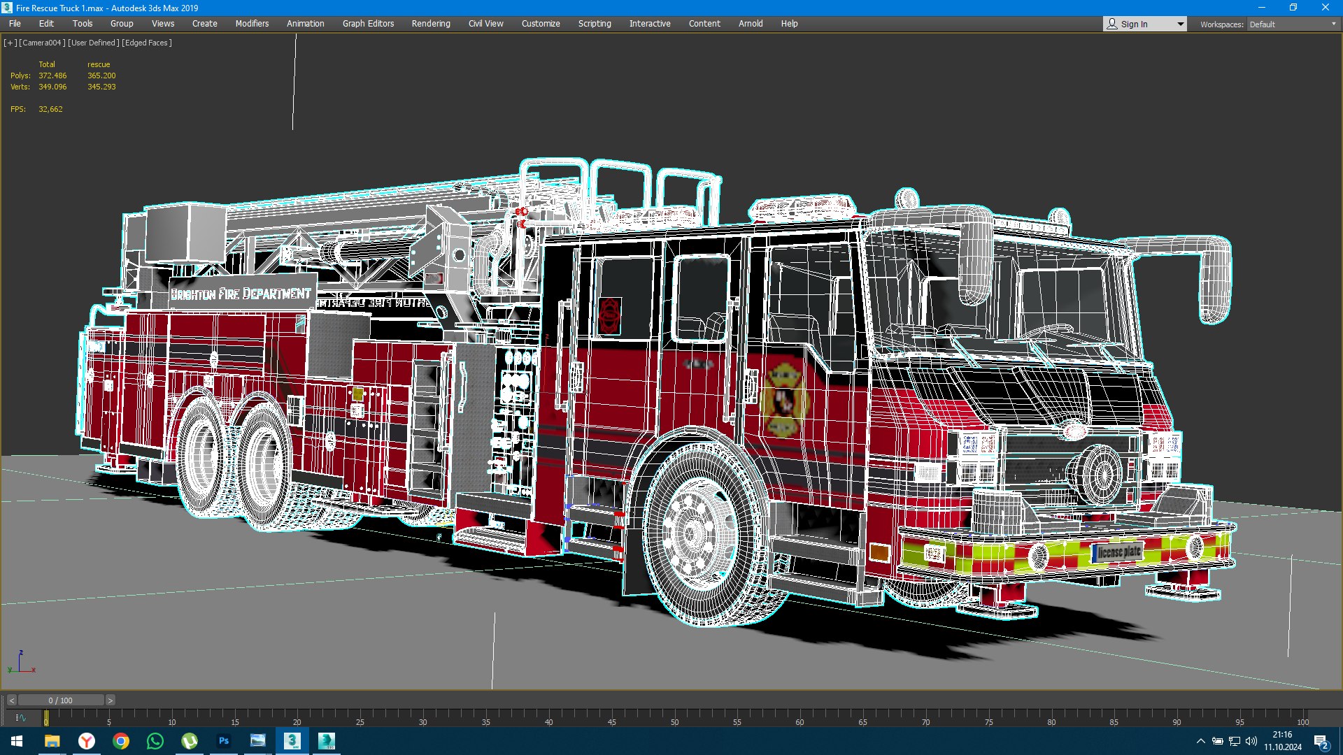 3D Model Brighton Fire Aerial Pierce - TurboSquid 2291480