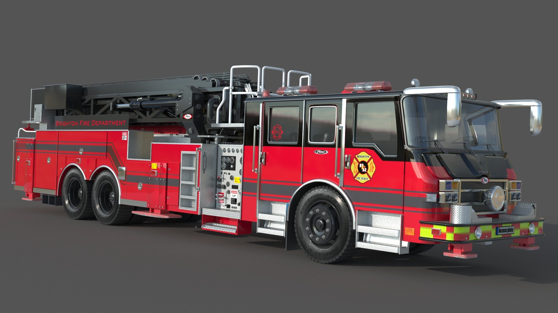 3D Model Brighton Fire Aerial Pierce - TurboSquid 2291480