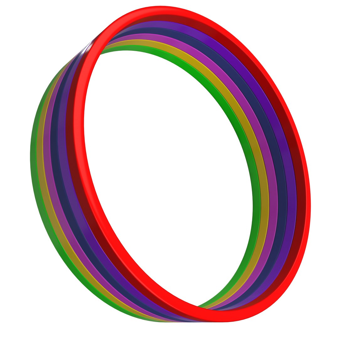 Rainbow Rubber Bracelet 3D Model - TurboSquid 2124897