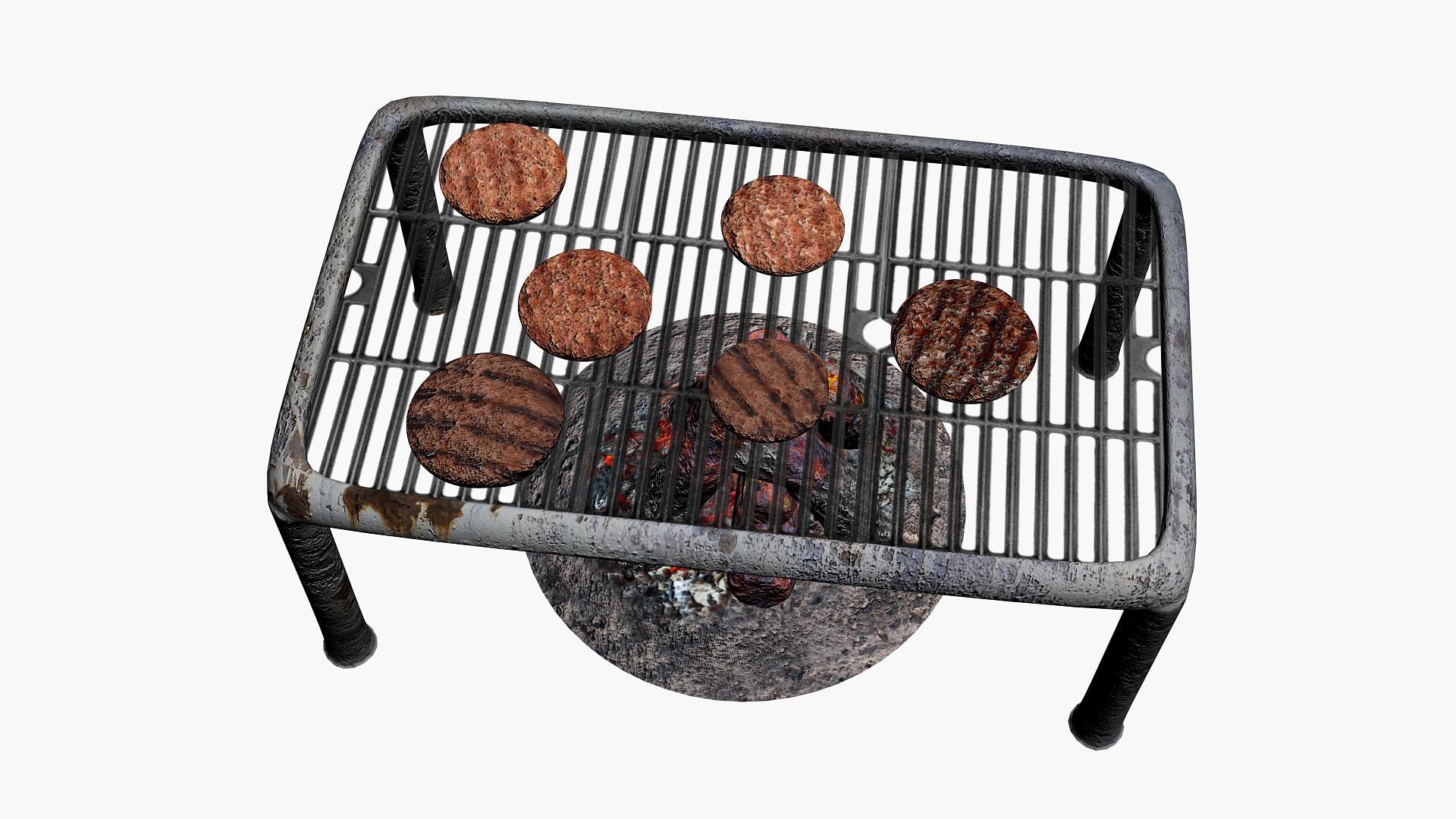 3D Grilled Hamburger model - TurboSquid 2081662