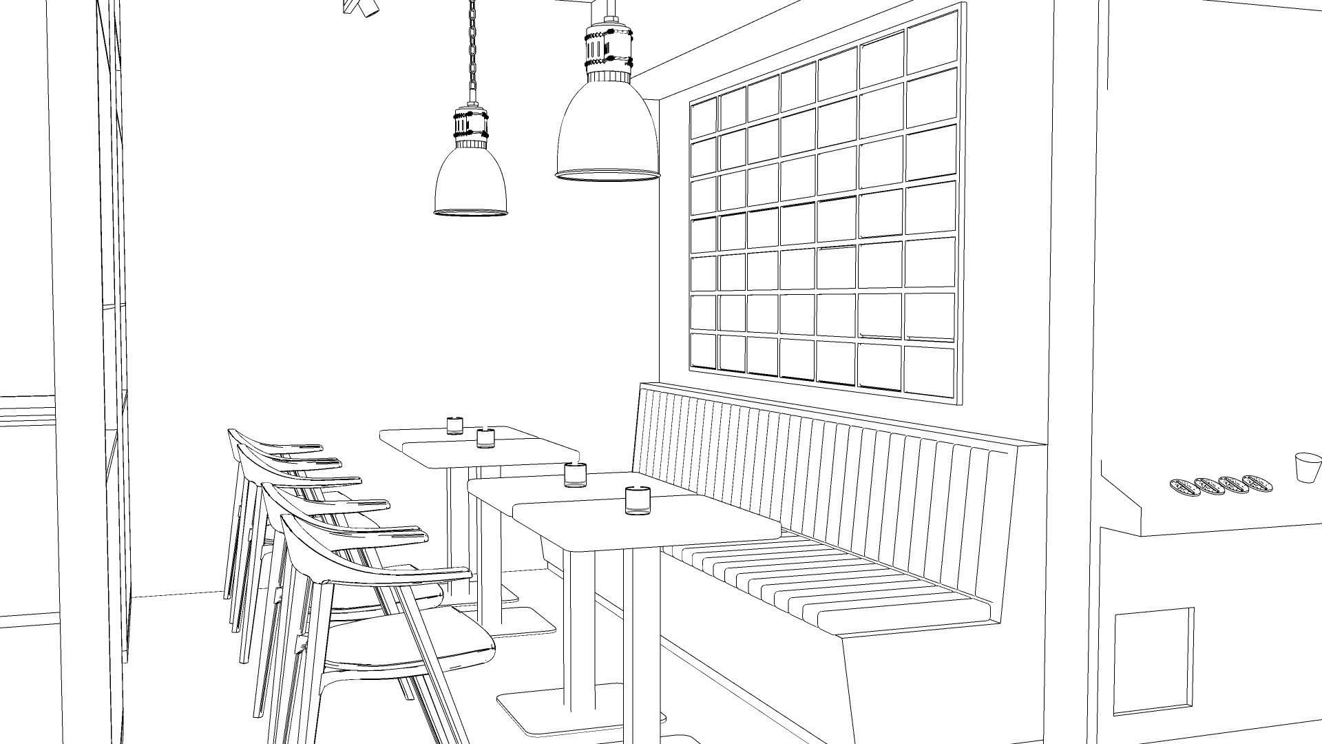 Cafe 3D model - TurboSquid 1986951