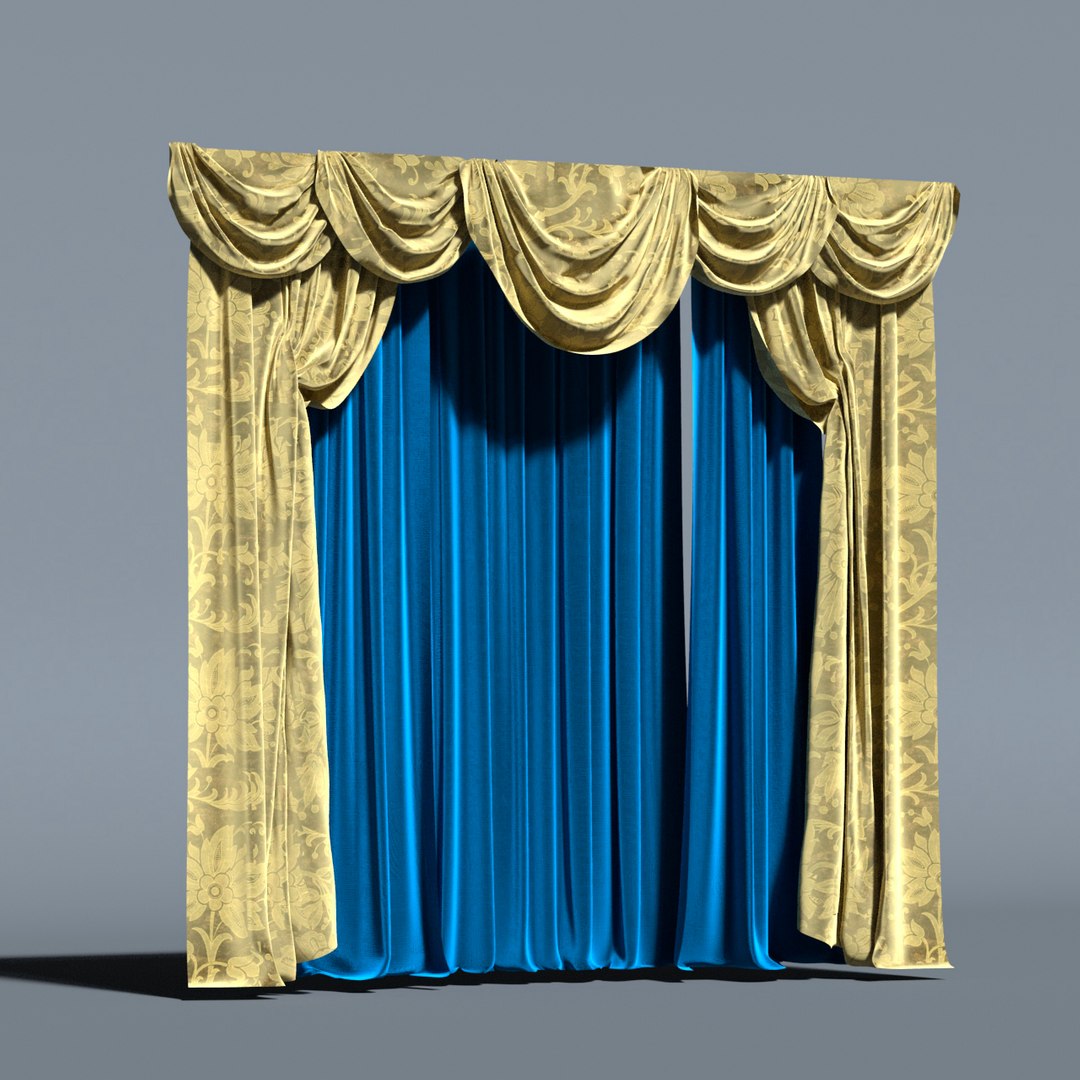 3D Curtain Luxury Baroque - TurboSquid 1471815