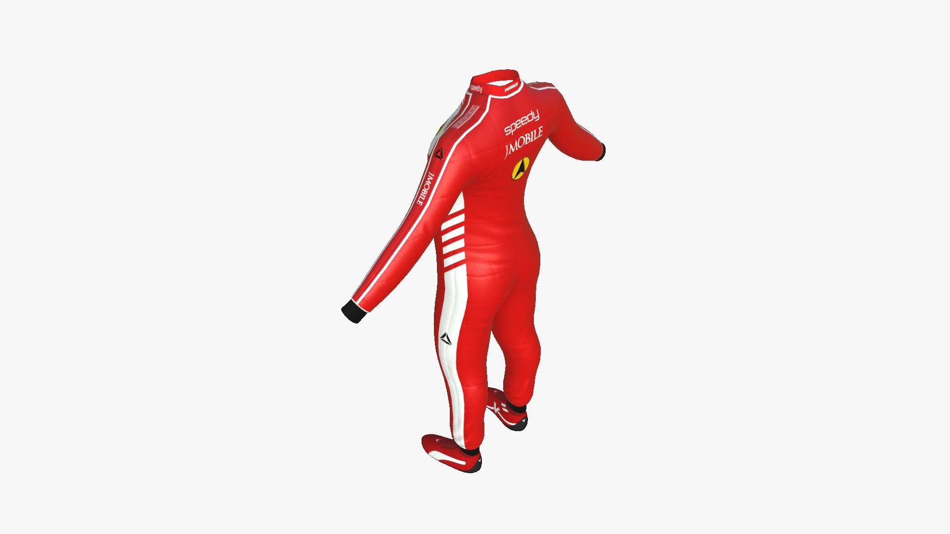 Racing Pilot Uniform A01 Red - Character Clothing Design 3D Model ...