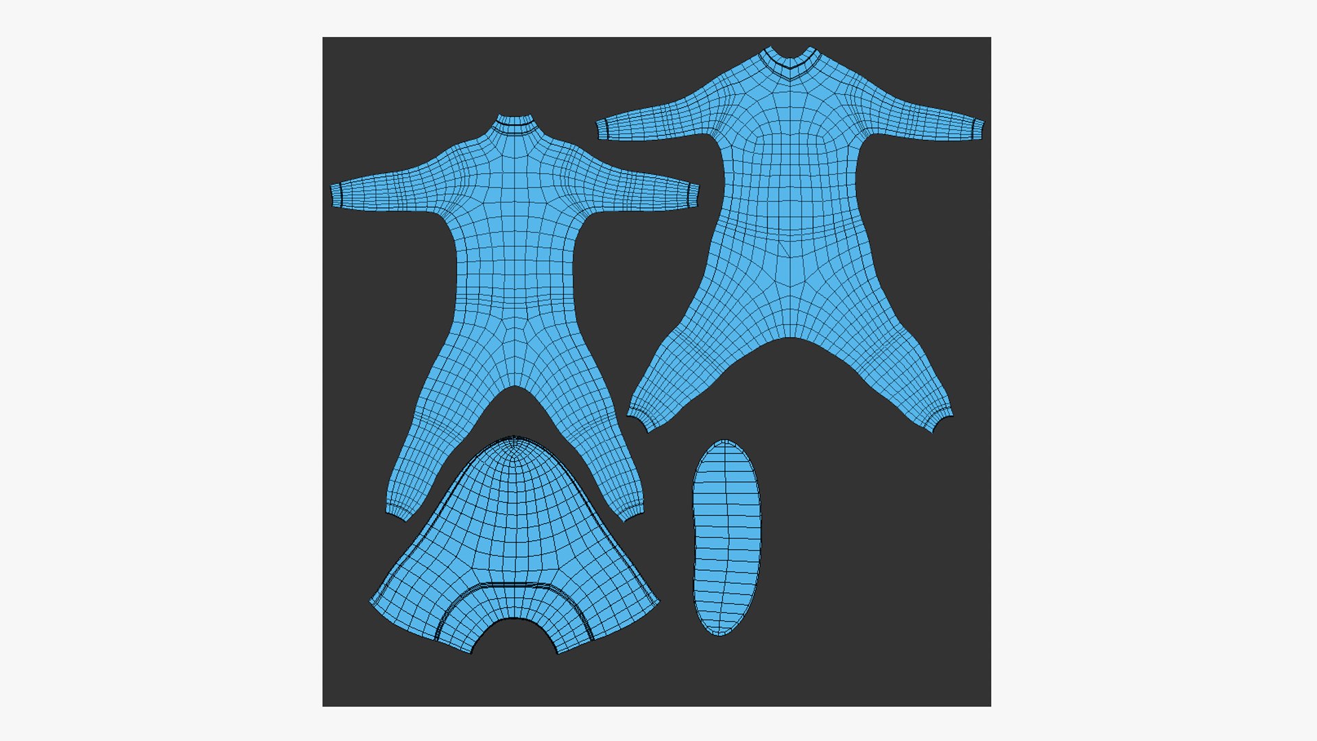 Racing Pilot Uniform A01 Red - Character Clothing Design 3D Model ...