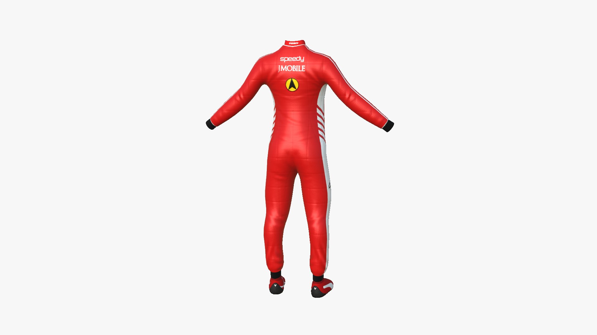Racing Pilot Uniform A01 Red - Character Clothing Design 3D Model ...