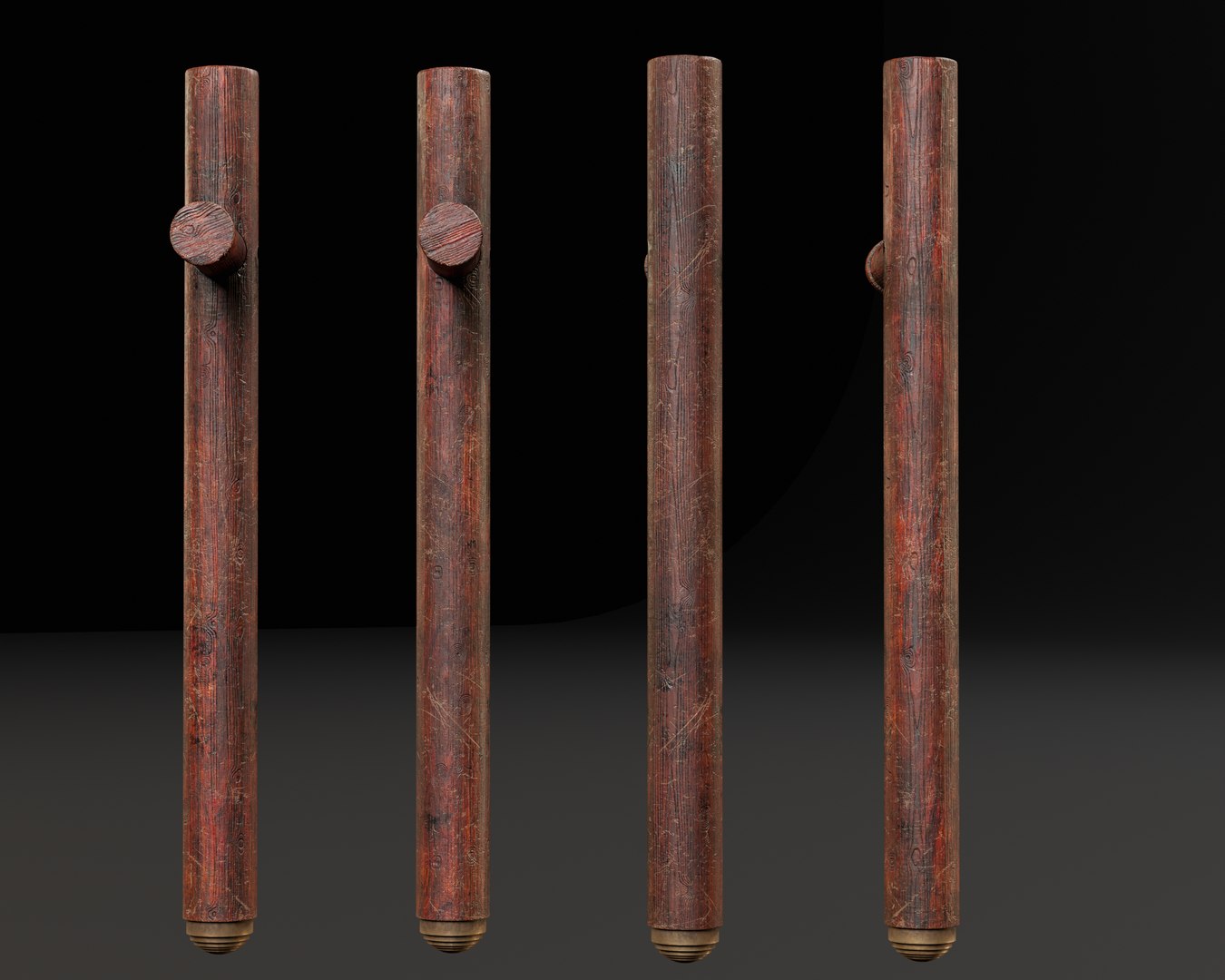 Asian Tonfas Weapon 3D - TurboSquid 2357999