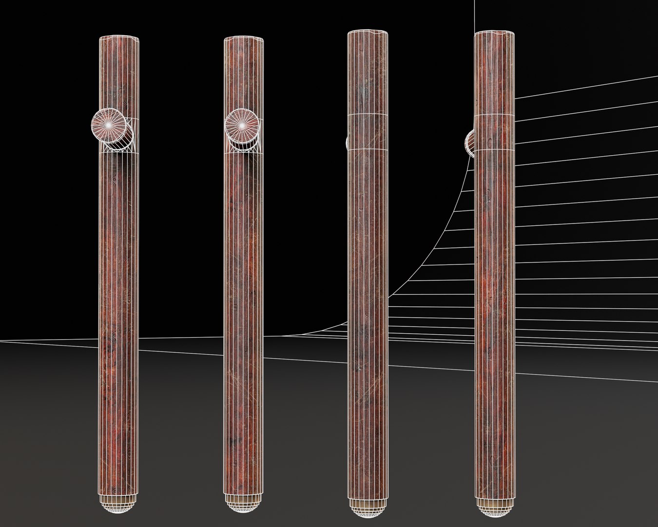 Asian Tonfas Weapon 3D - TurboSquid 2357999
