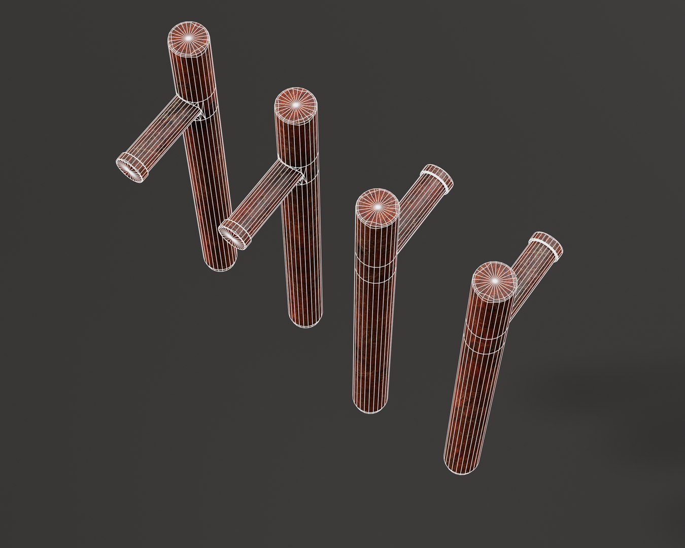 Asian Tonfas Weapon 3D - TurboSquid 2357999