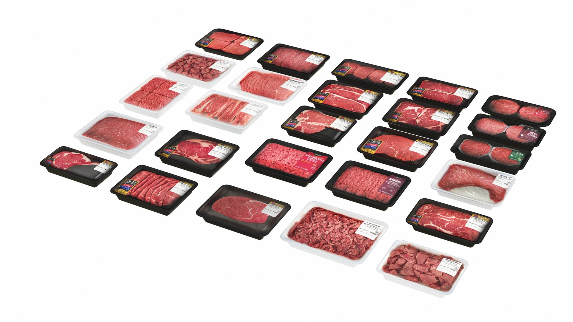 Meat Collection 26 Package And Carcass 3D - TurboSquid 2388497