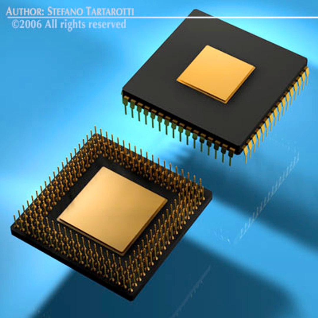 3d Model Of Computer Chip