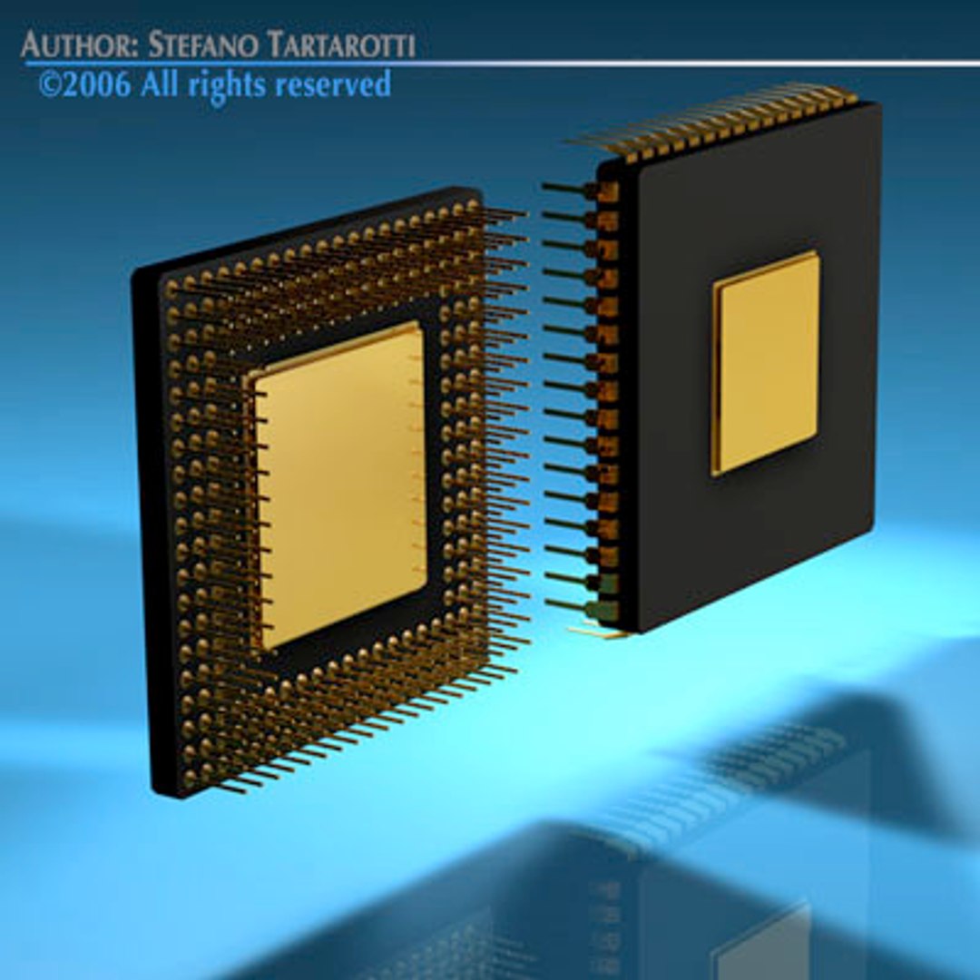 3d Model Of Computer Chip
