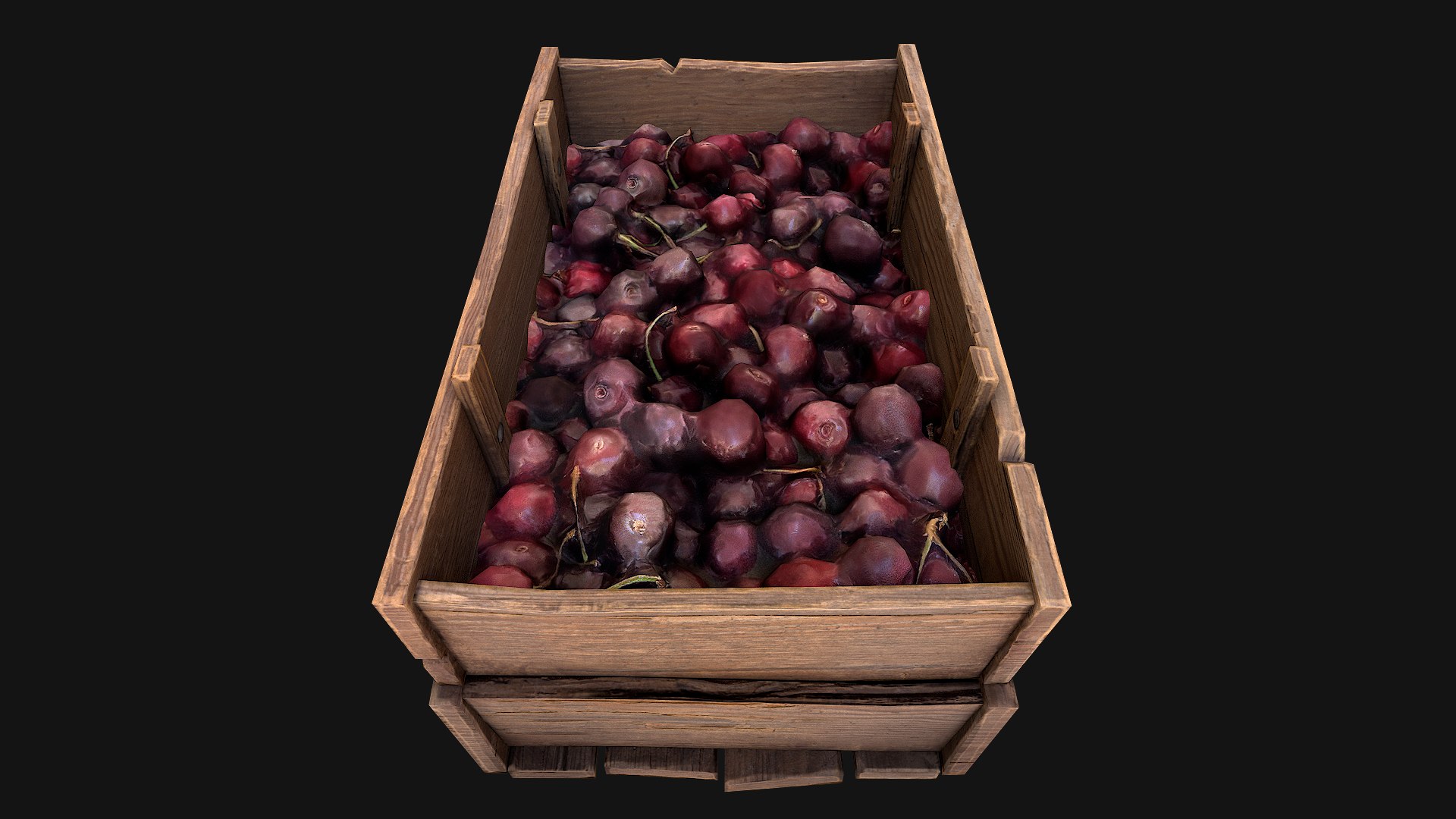 3D Cherries Crate Box - TurboSquid 1935919