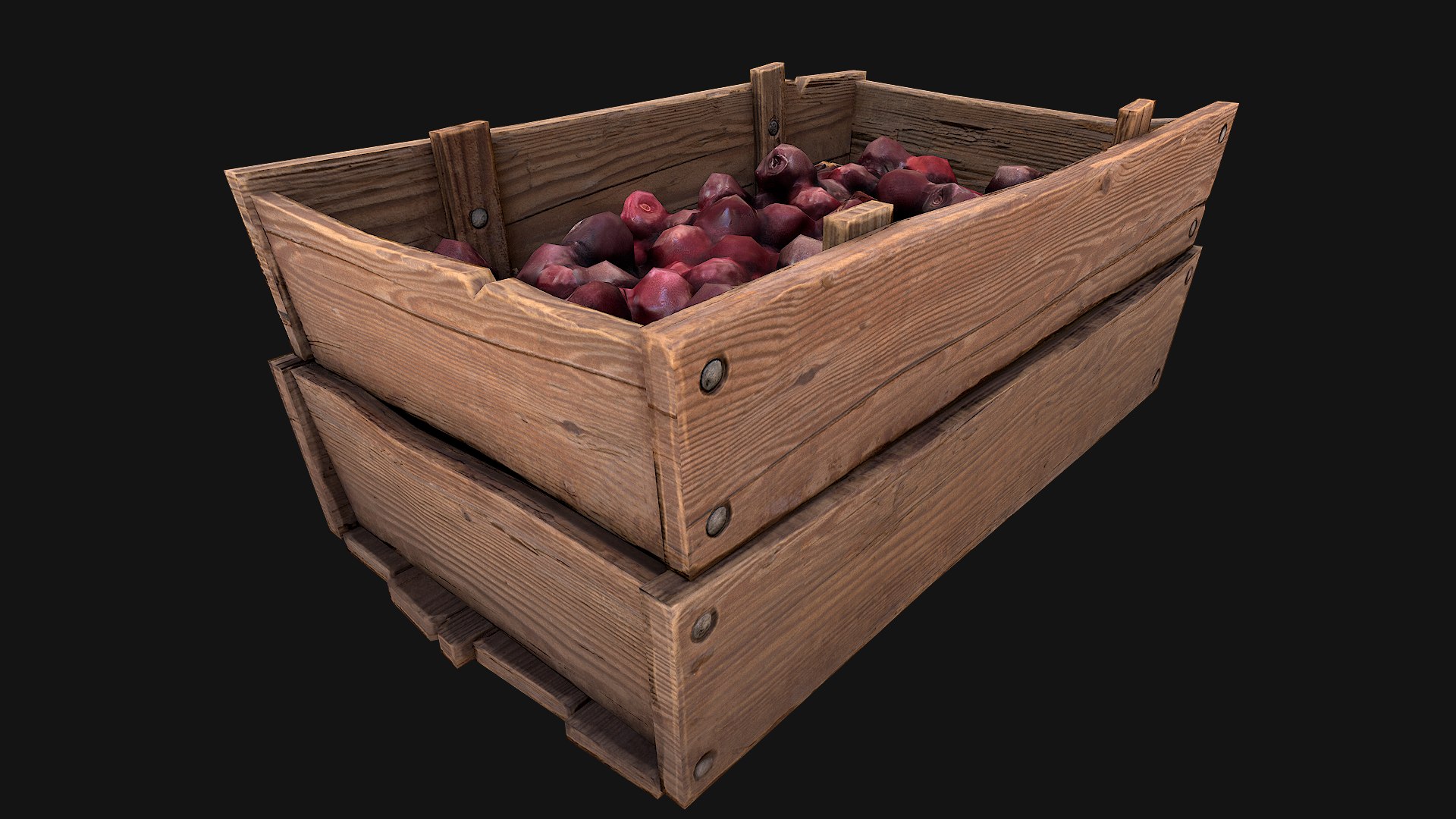 3D Cherries Crate Box - TurboSquid 1935919