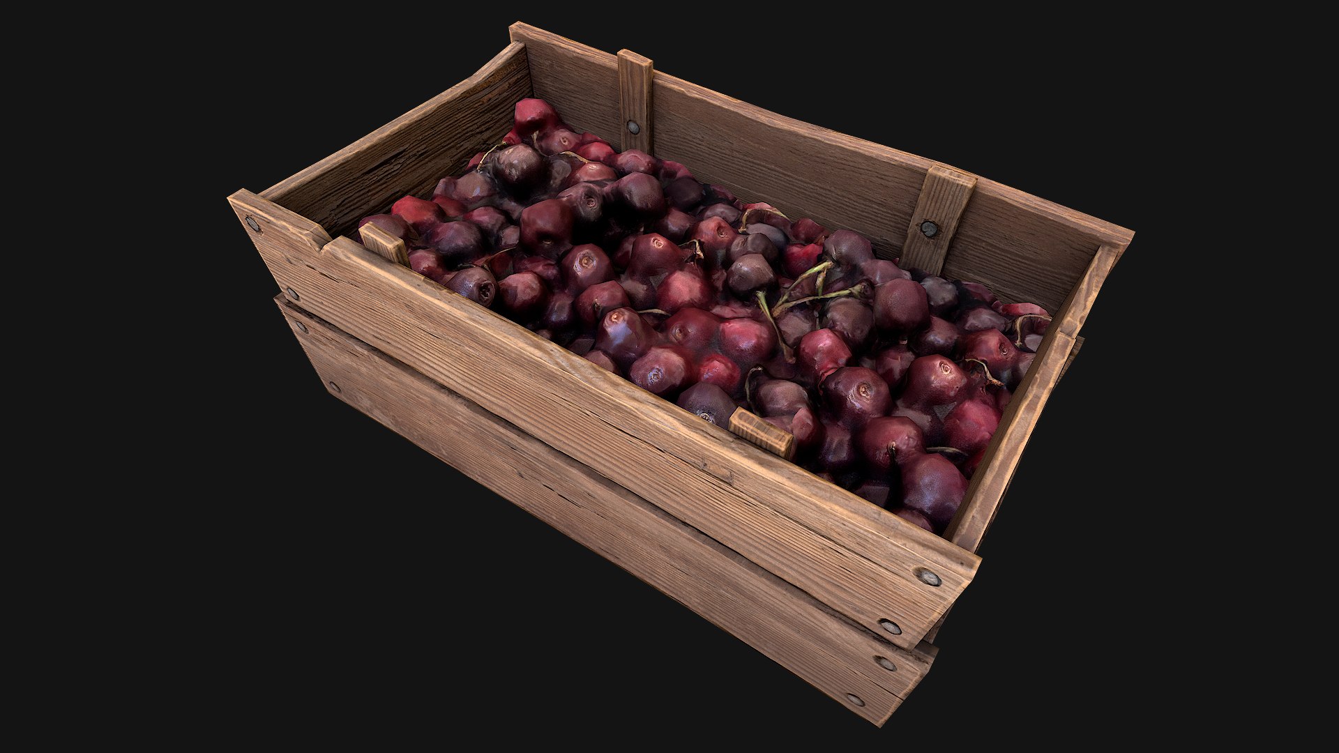 3D Cherries Crate Box - TurboSquid 1935919