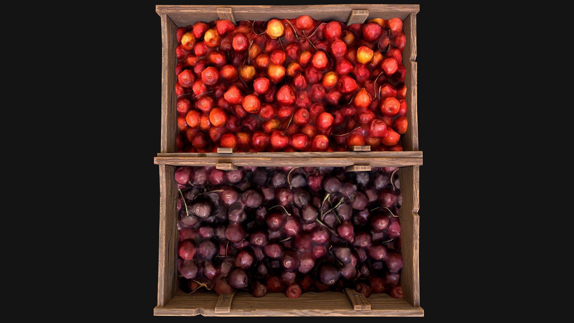 3D Cherries Crate Box - TurboSquid 1935919