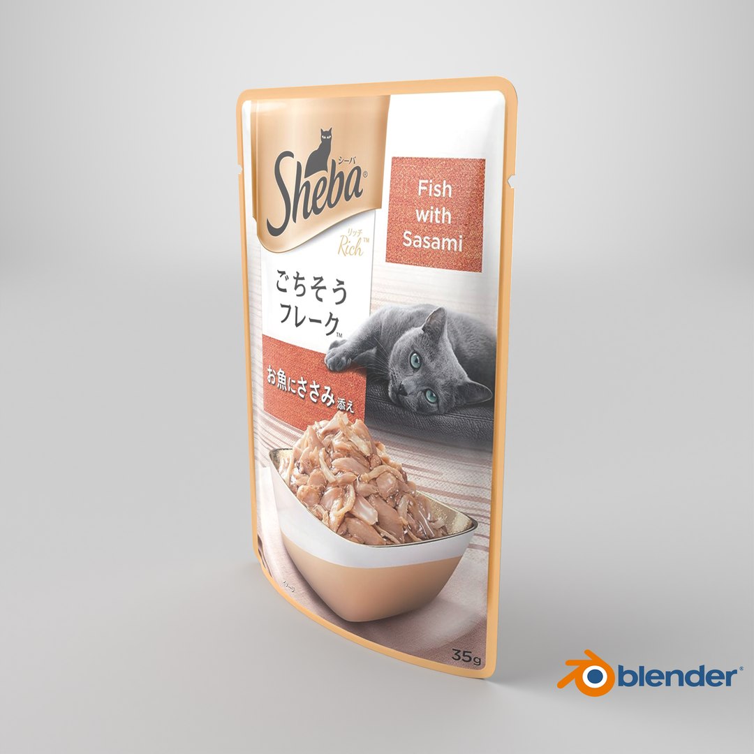 3D Sheba Cat Food Wet - TurboSquid 2173003