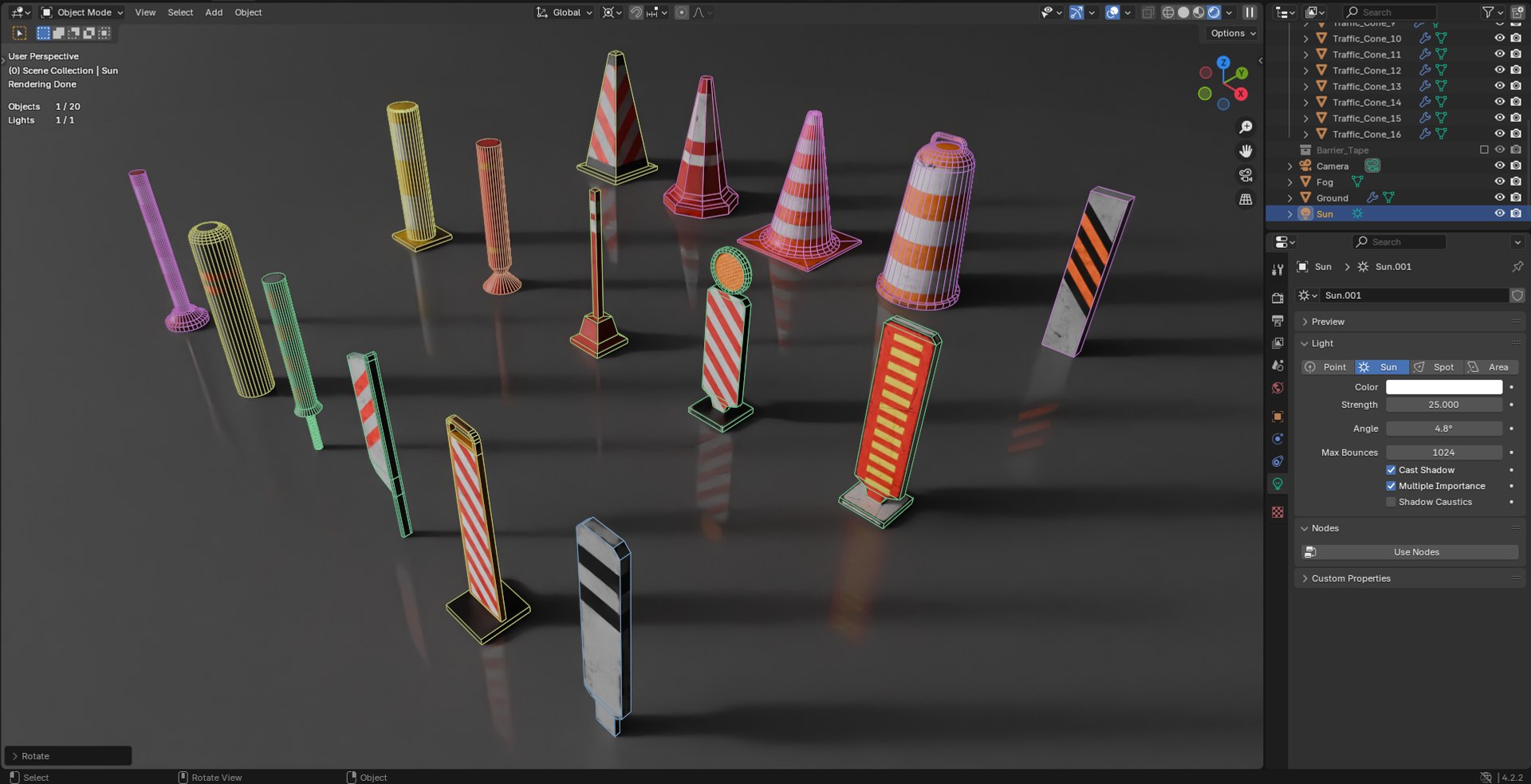 Street Traffic Barrier Set 3D Model - TurboSquid 2294935