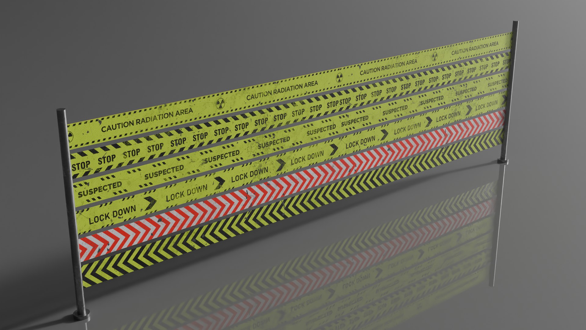 Street Traffic Barrier Set 3D Model - TurboSquid 2294935