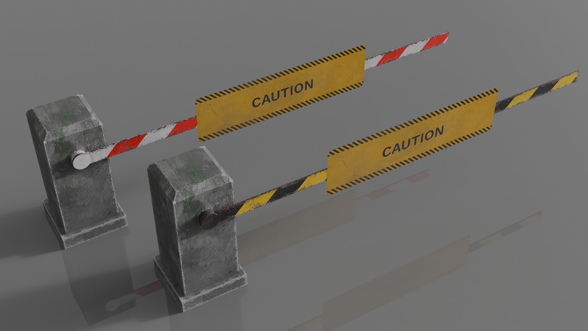 Street Traffic Barrier Set 3D Model - TurboSquid 2294935