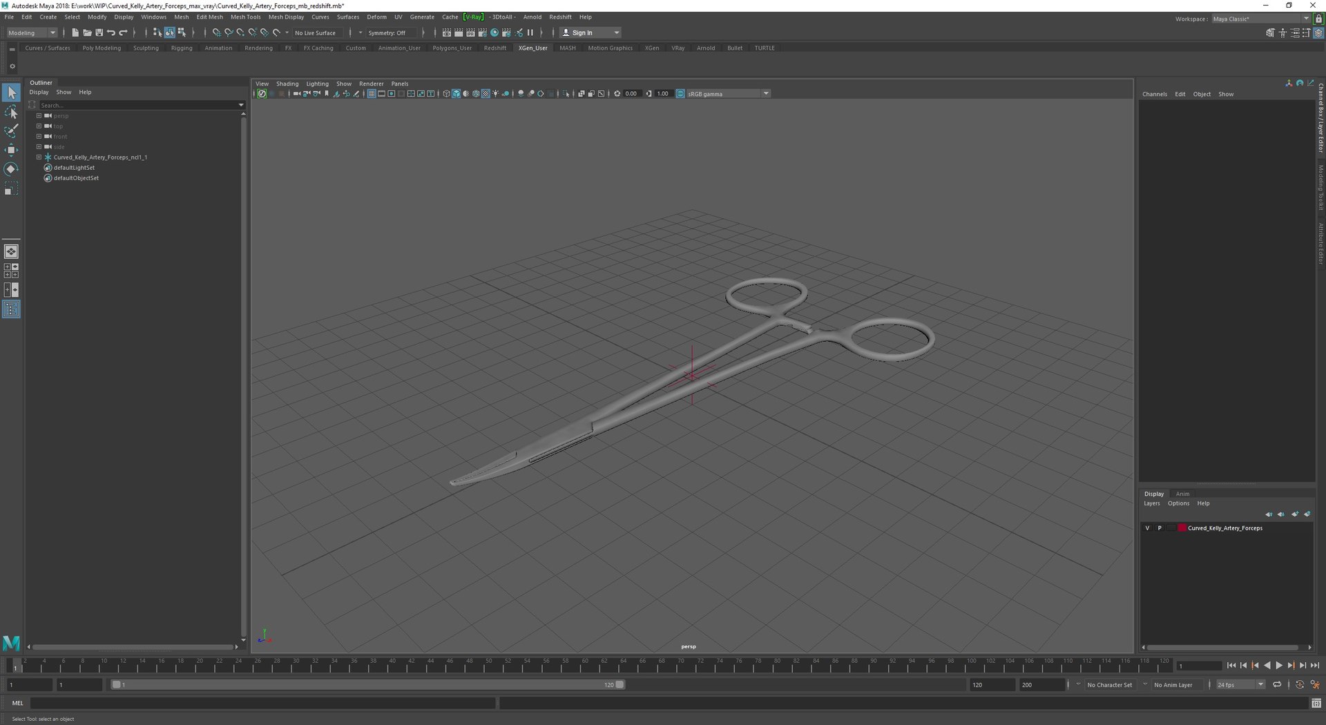 Curved Kelly Artery Forceps 3D Model - TurboSquid 2390535