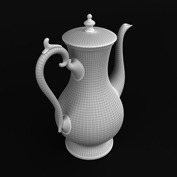 antique teapot tea 3d max