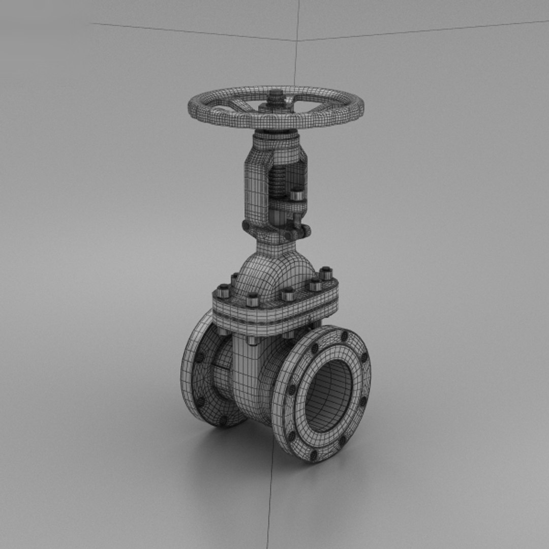 Gate valve 3D model - TurboSquid 1356994