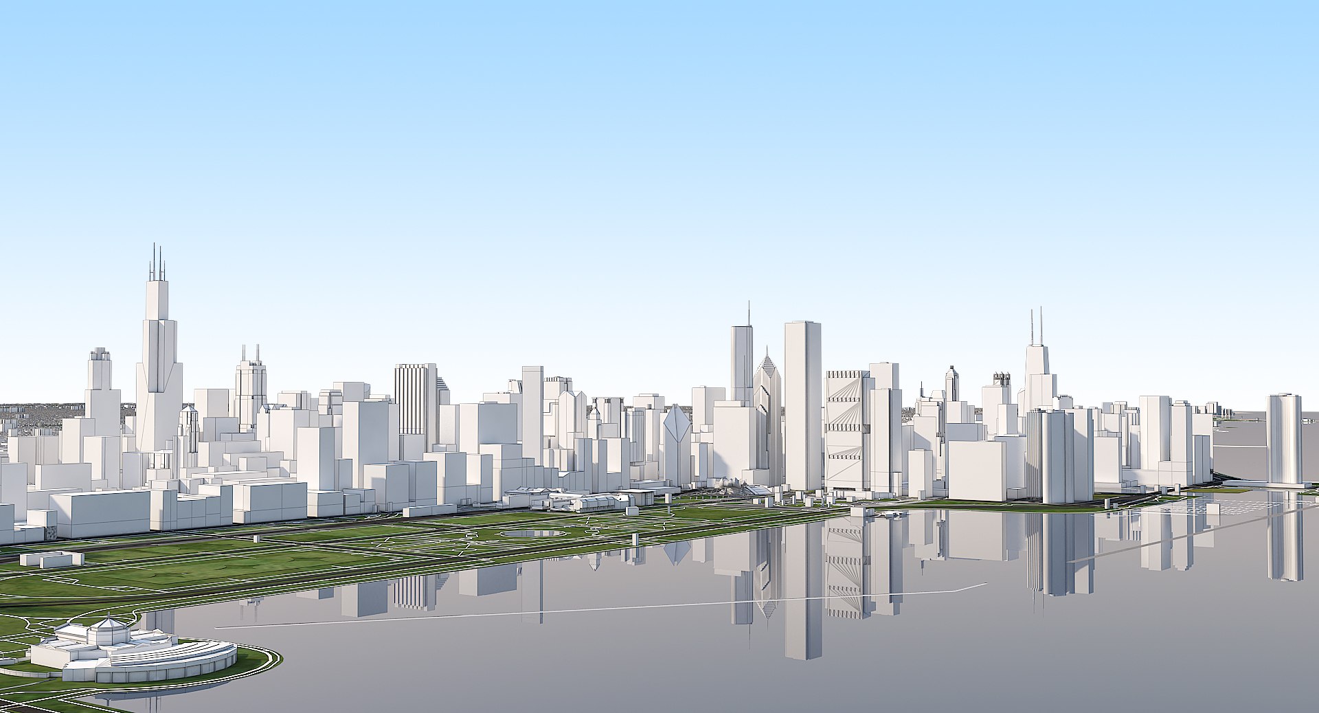 3d Chicago Cityscape