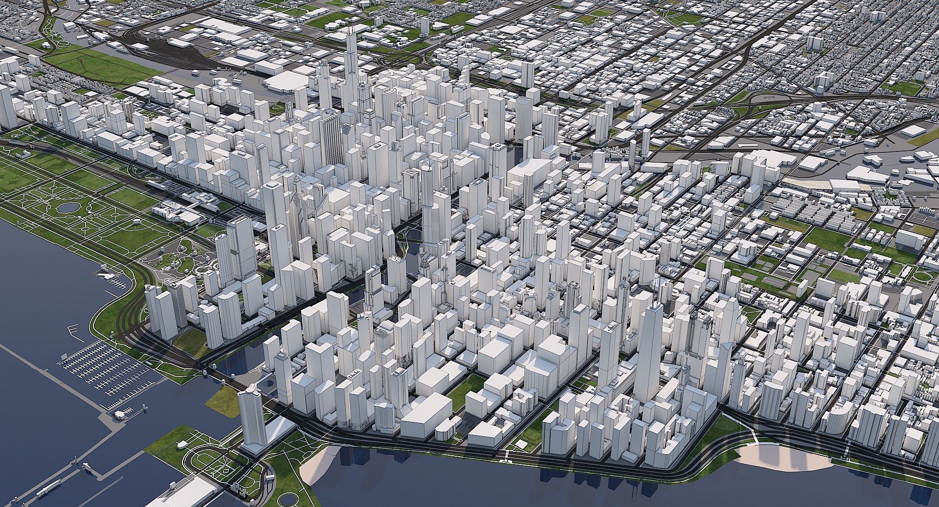 3d Chicago Cityscape