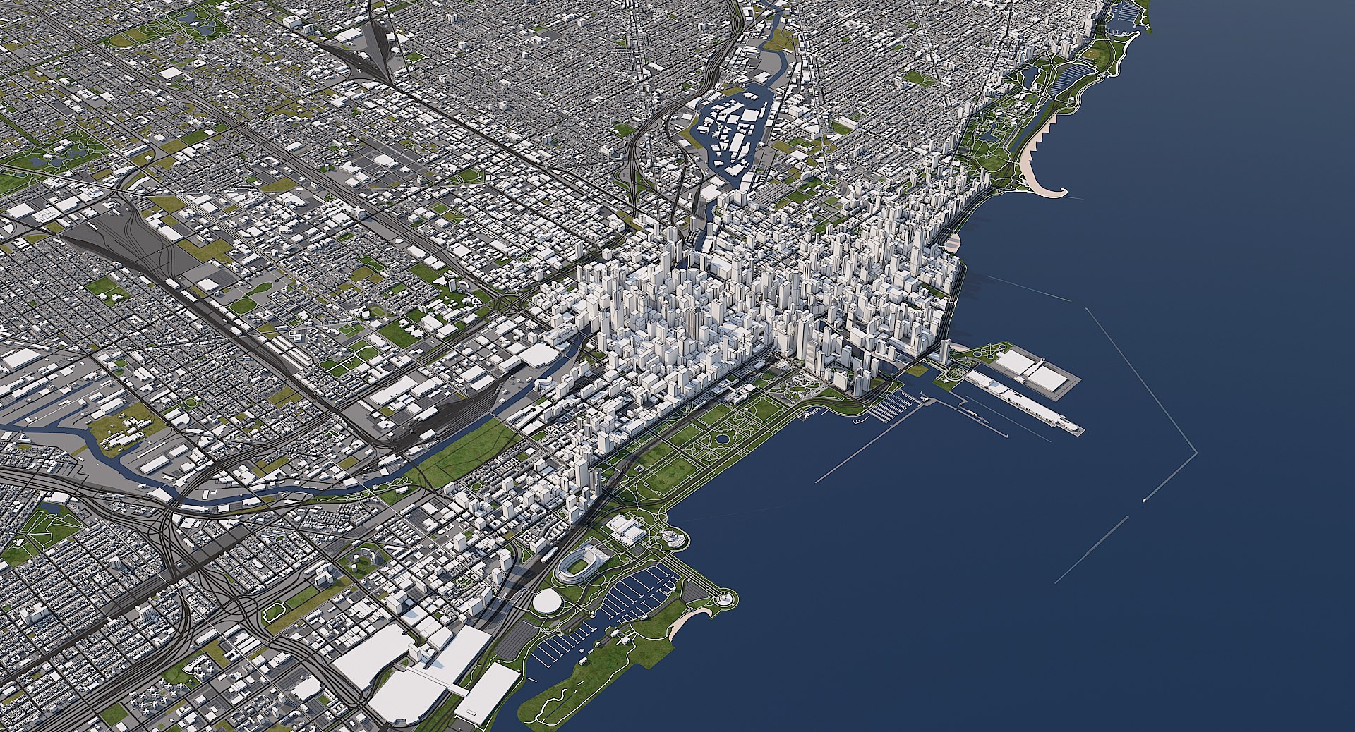 3d Chicago Cityscape