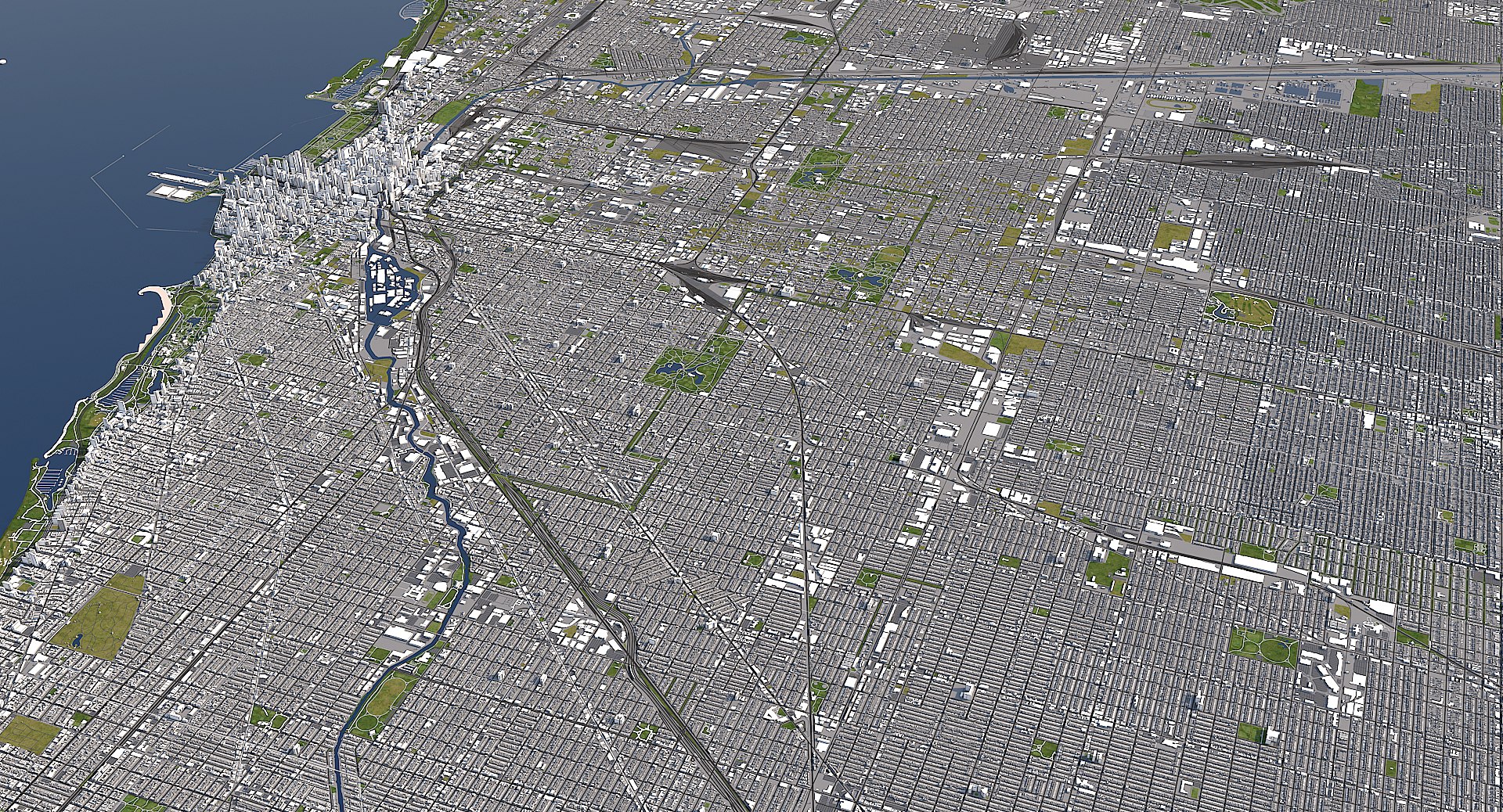 3d Chicago Cityscape