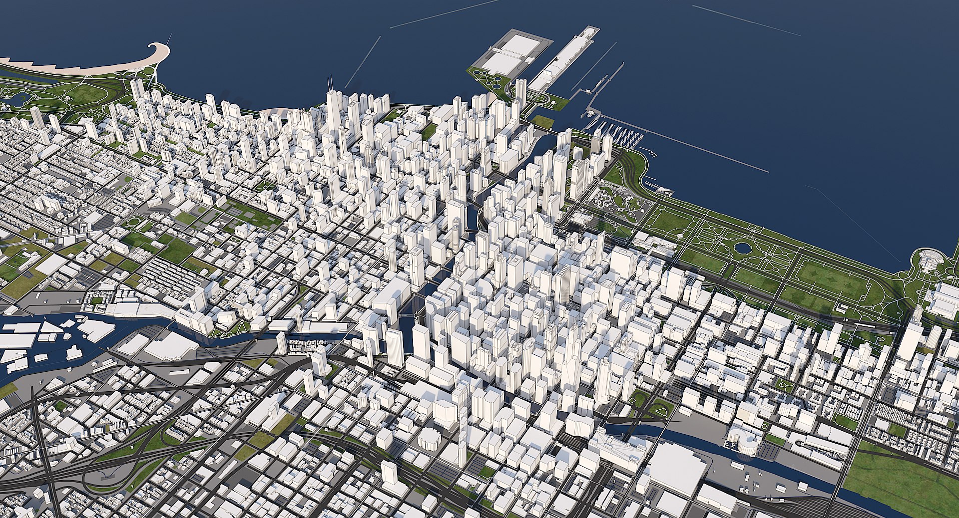 3d Chicago Cityscape