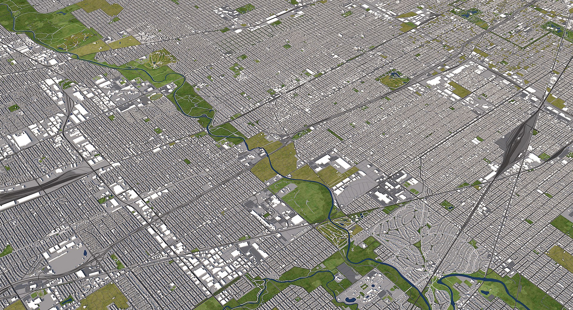 3d Chicago Cityscape