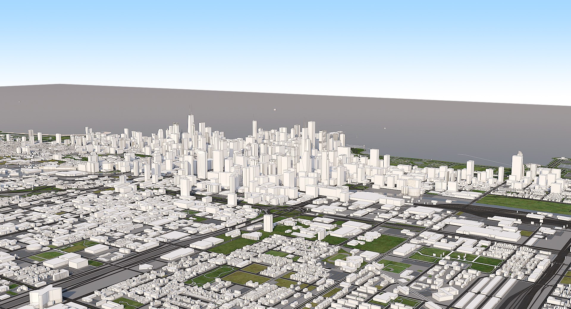 3d Chicago Cityscape