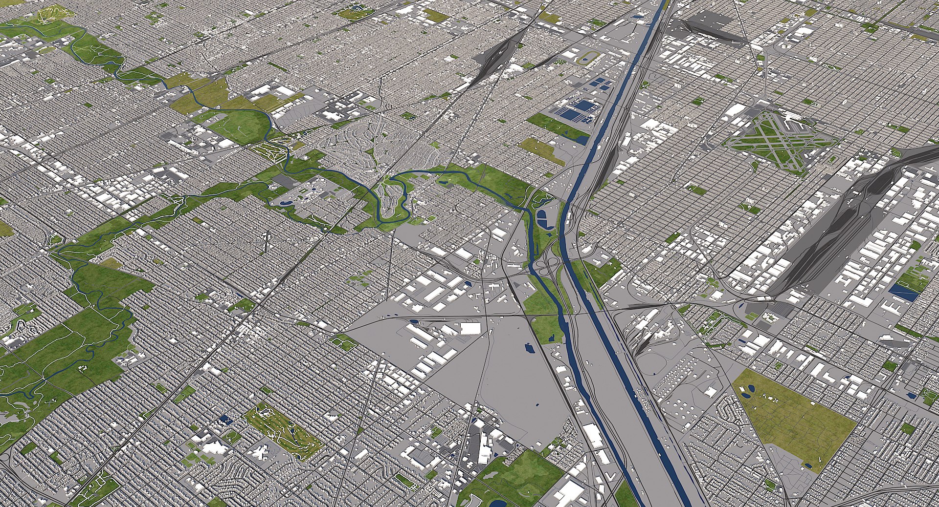 3d Chicago Cityscape