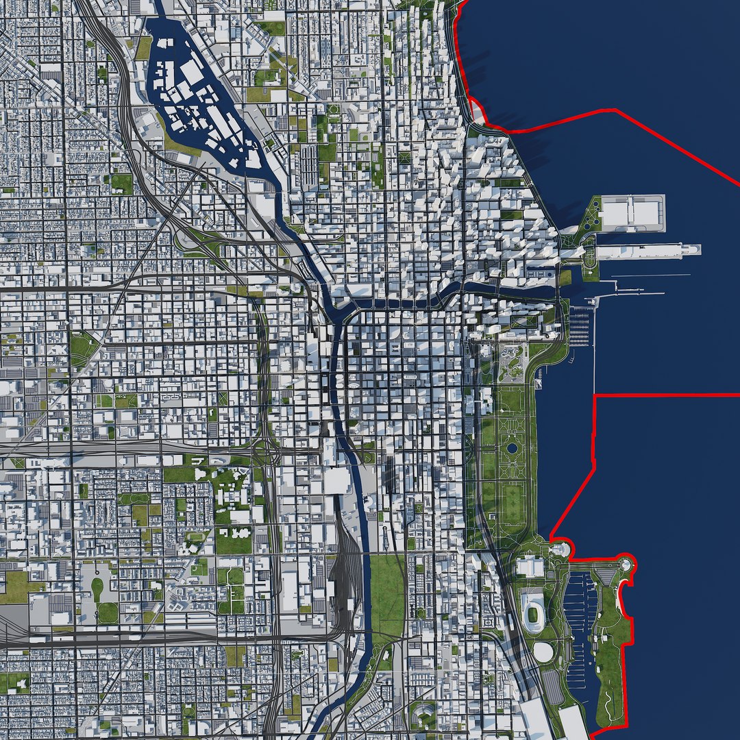 3d Chicago Cityscape