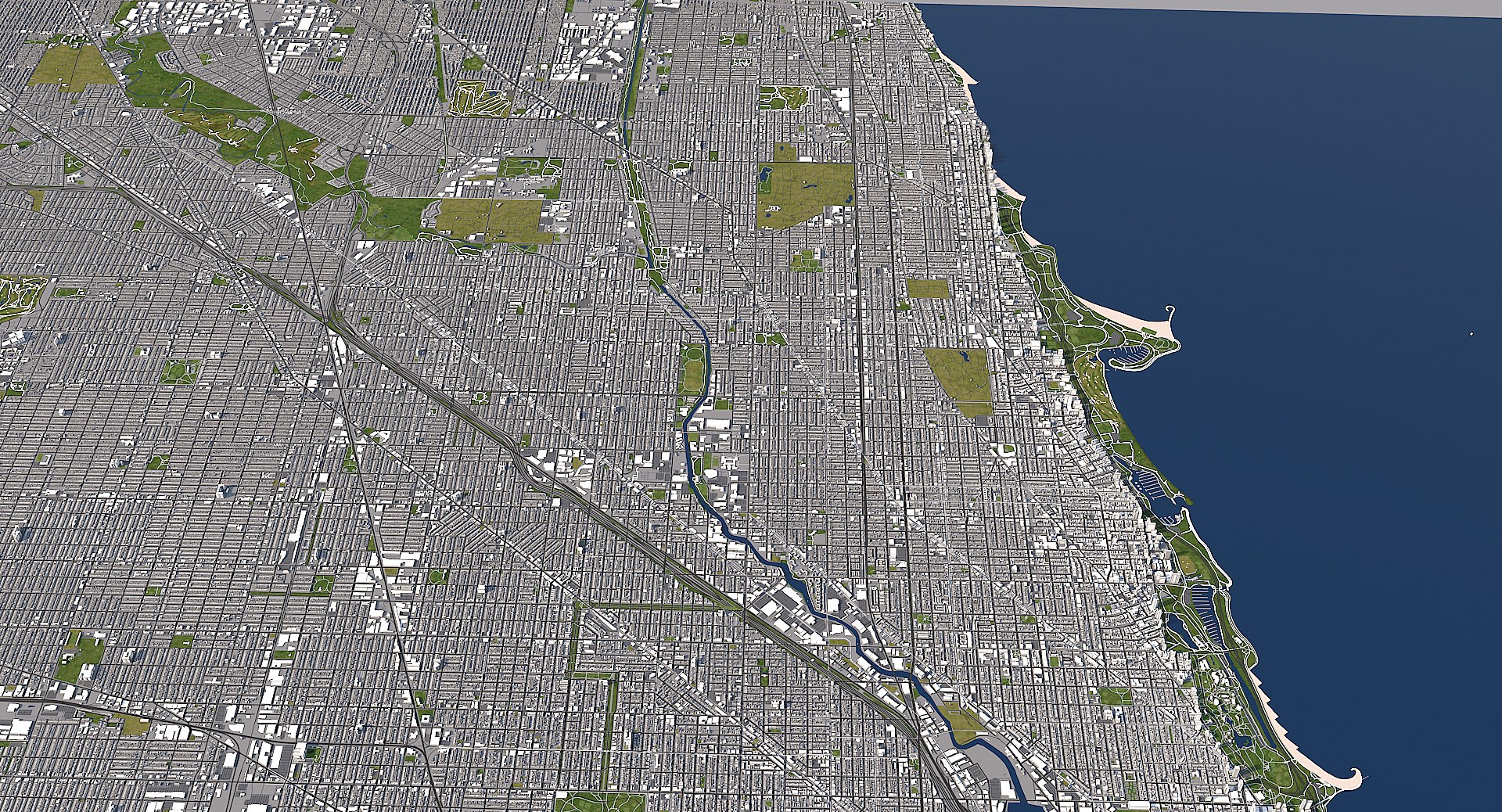 3d Chicago Cityscape