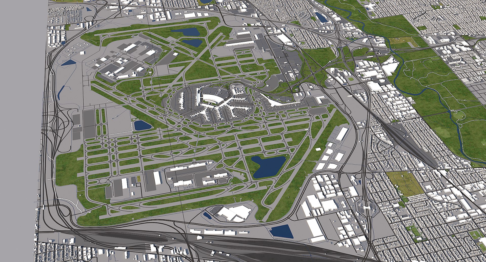 3d Chicago Cityscape