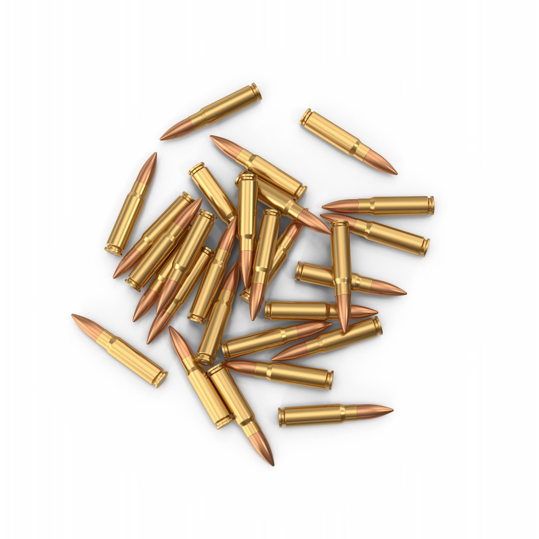 3D Rifle Bullet Pile Model - TurboSquid 1973610