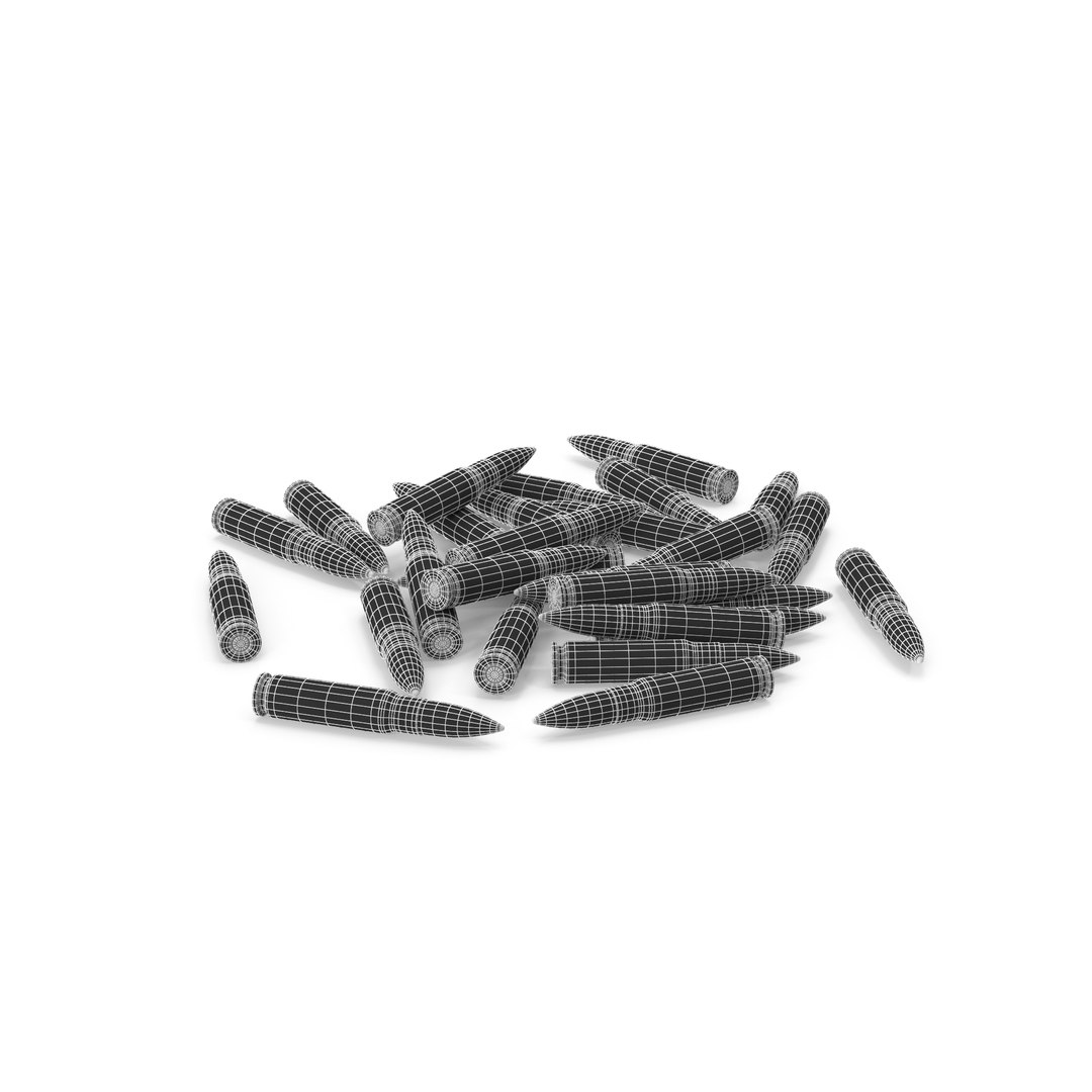 3D Rifle Bullet Pile Model - TurboSquid 1973610